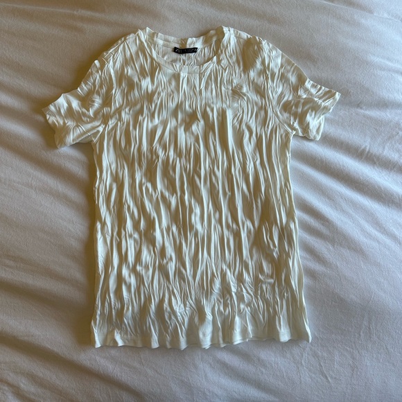 Zara | Tops | Zara Silk Ruched Top | Poshmark